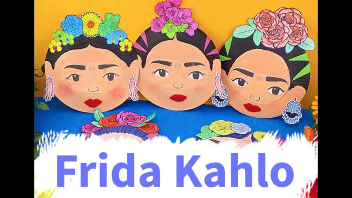 Frida Kahlo Paper Plate Craft for Kids - Box of Ideas